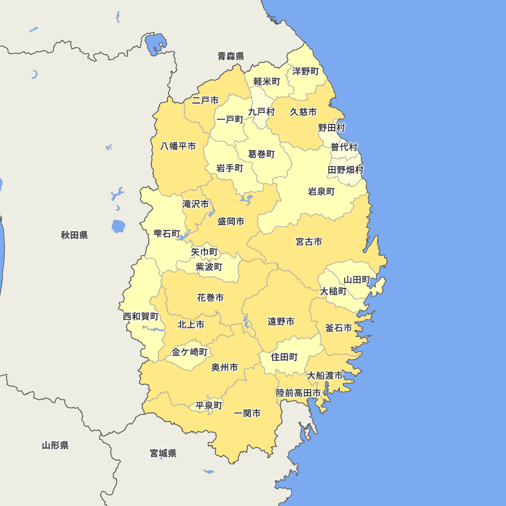 岩手県の地図 Map It マップ・イット