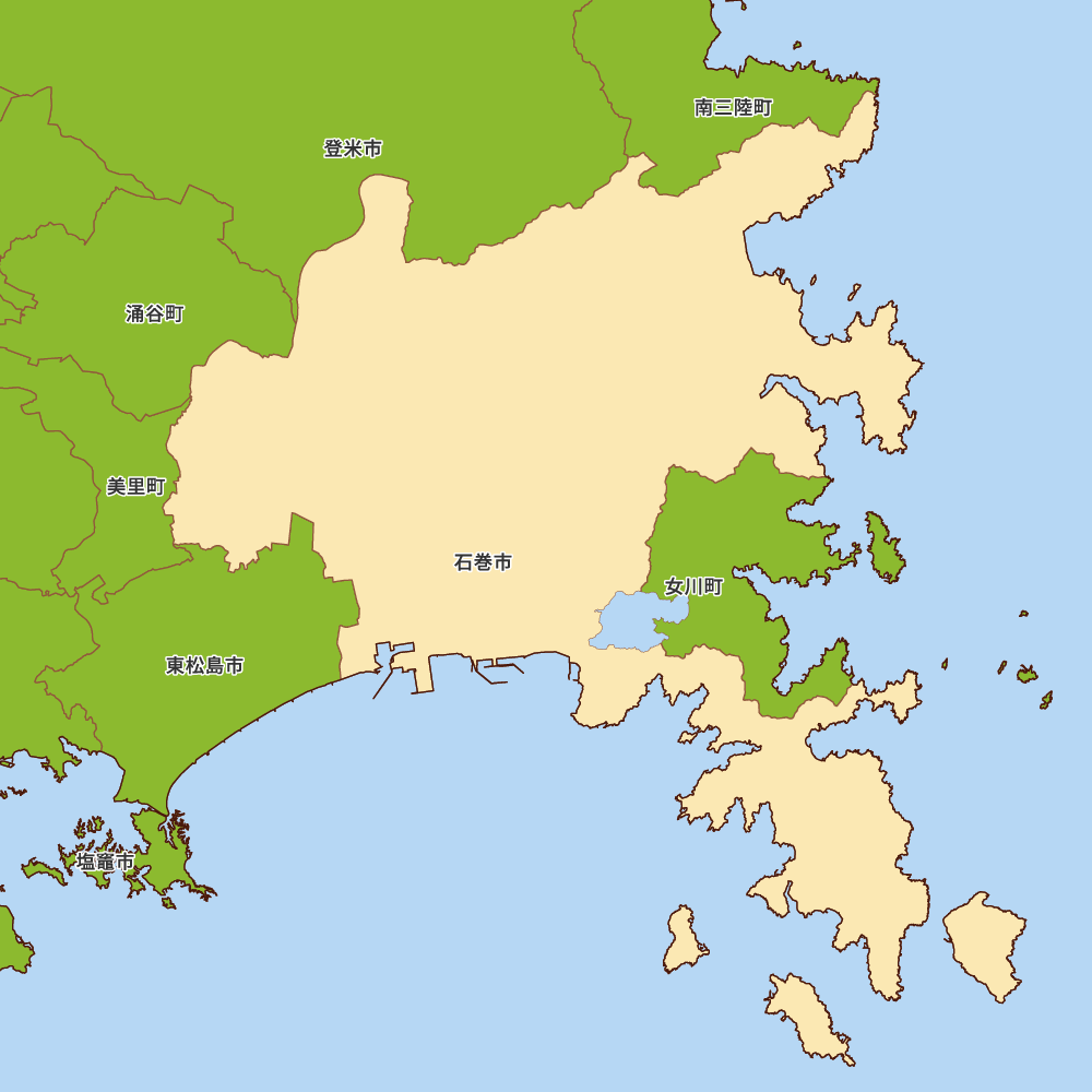 宮城県石巻市の地図 Map It マップ・イット