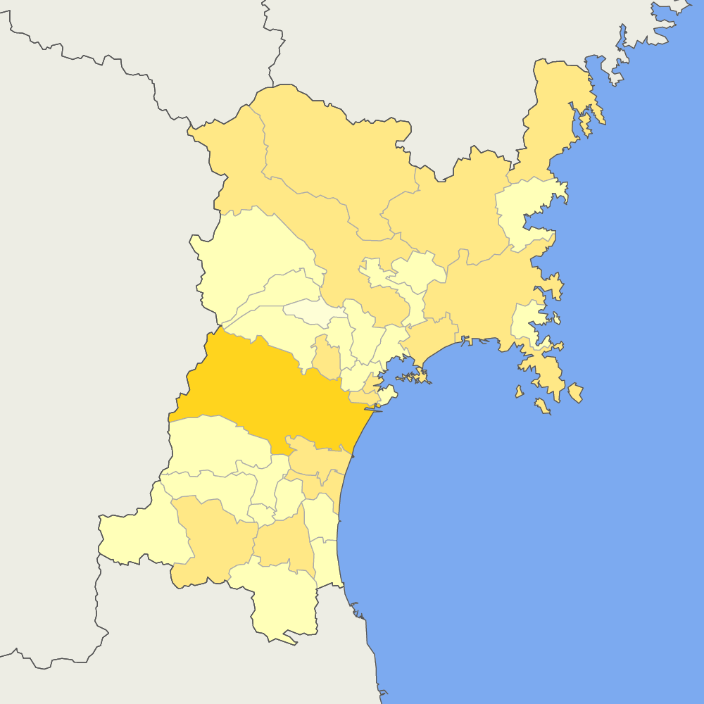 Map of Miyagi prefecture | Map-It