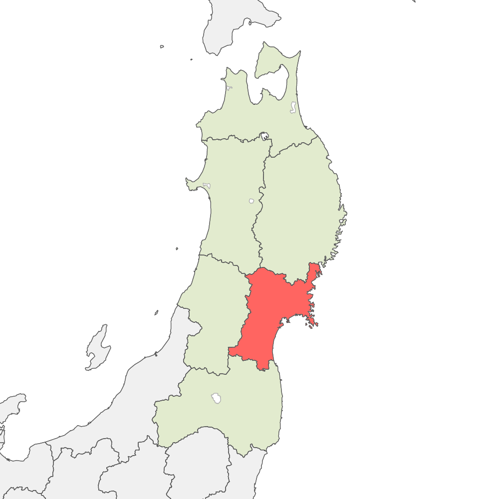 宮城県の地図 | Map-It マップ・イット