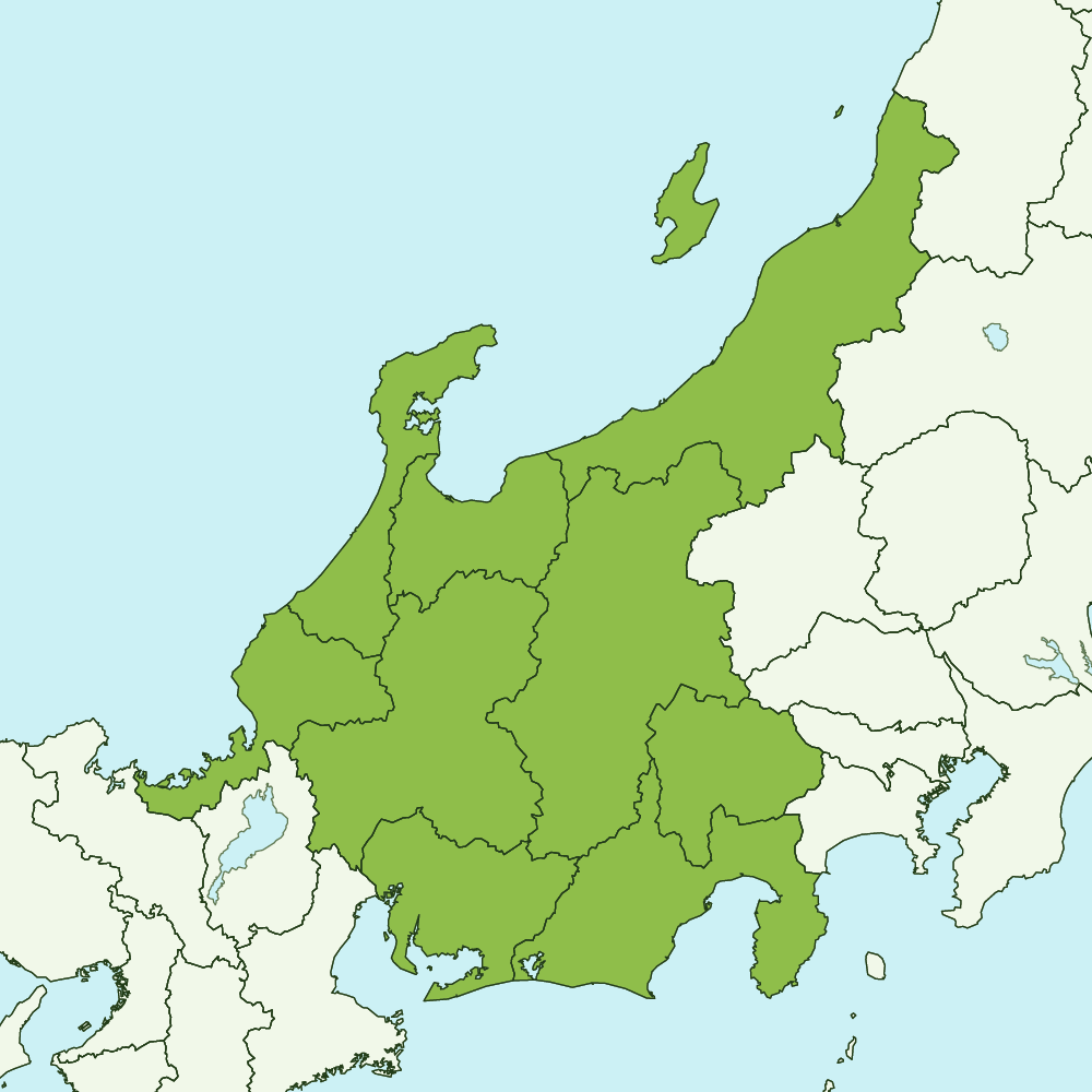 中部地方の地図 | Map-It マップ・イット