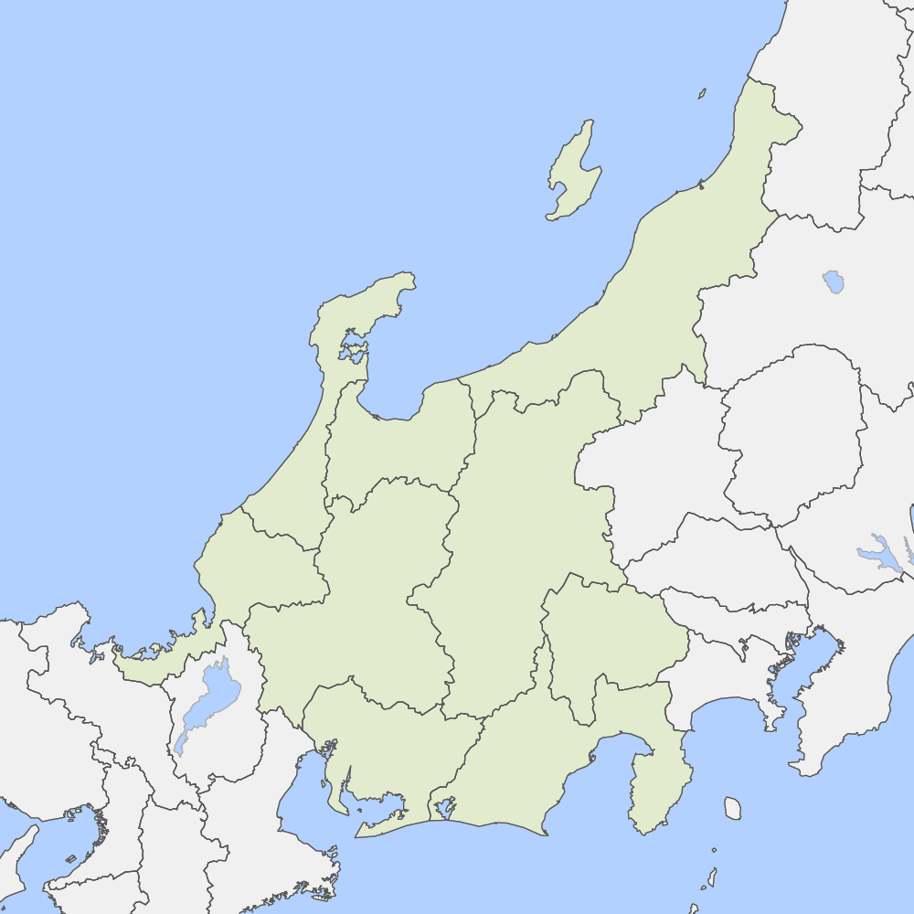中部地方の地図 | Map-It マップ・イット