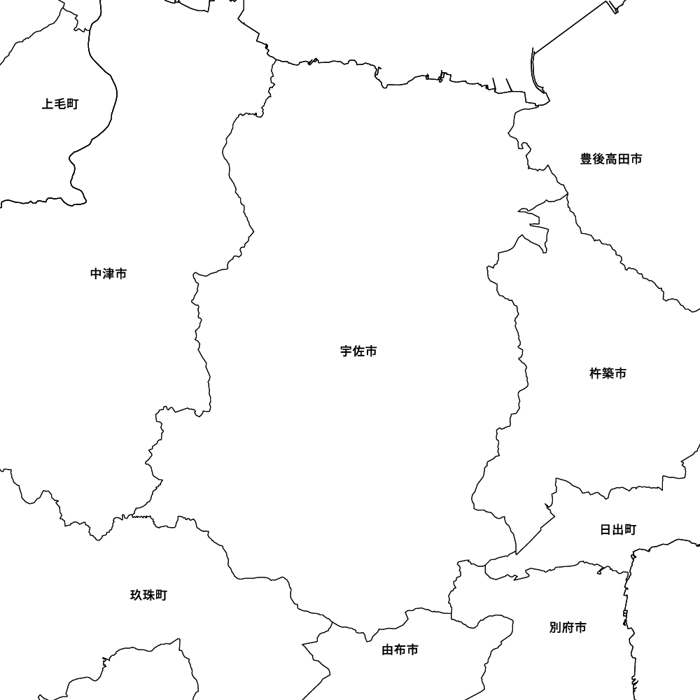大分県宇佐市の地図 | Map-It マップ・イット