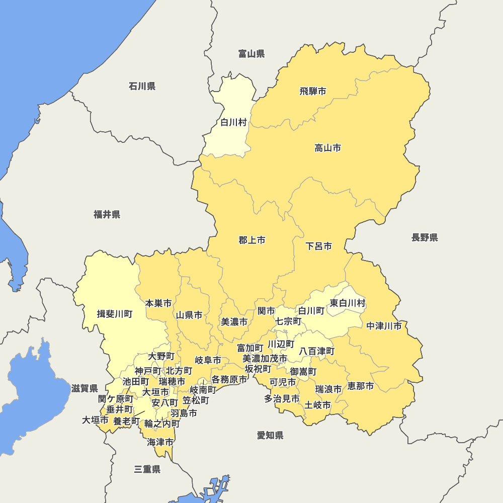 Map of Gifu prefecture | Map-It