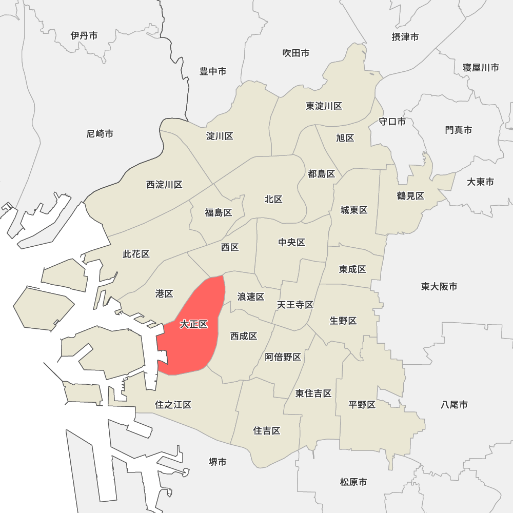 大阪府大阪市大正区の地図 Map It マップ・イット