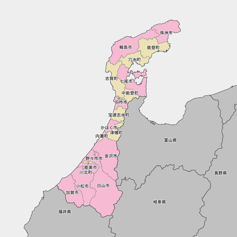 石川県の地図 | Map-It マップ・イット