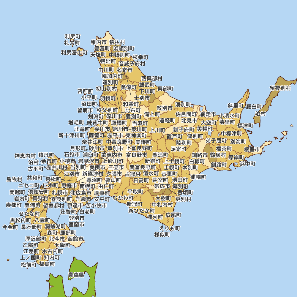 北海道の地図 | Map-It マップ・イット