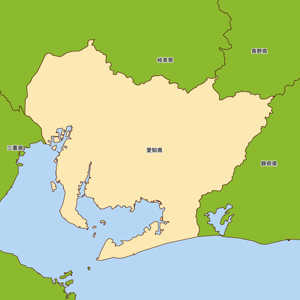 愛知県の地図 | Map-It マップ・イット
